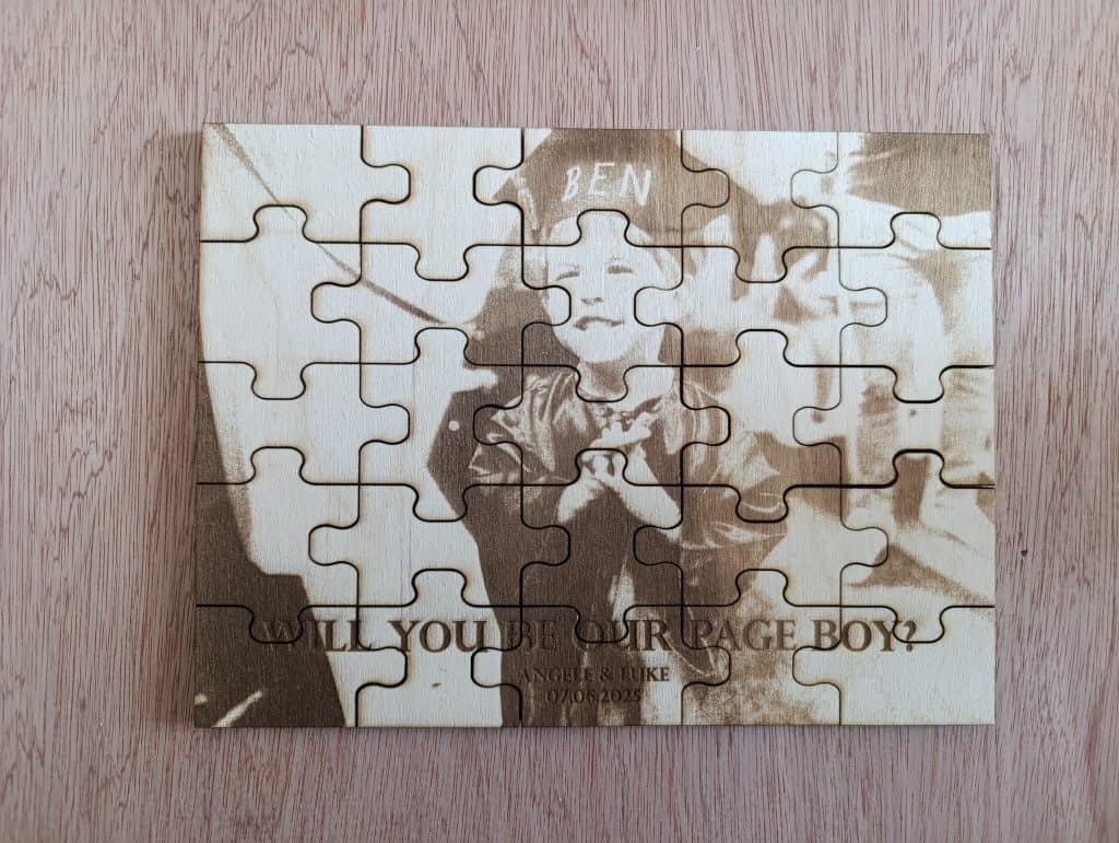 Customized Engraved Wooden Puzzle 25 pcs - Prints Malta